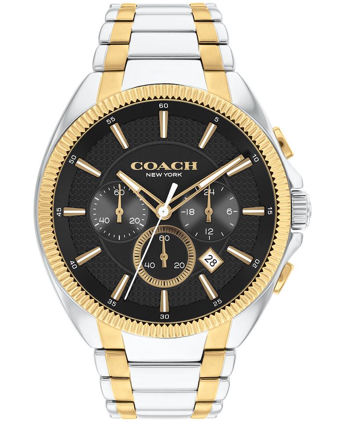 COACH Men's Jackson Two-Tone Stainless Steel Watch 45mm - Macy's