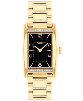 COACH Women's Reese Gold-Tone Stainless Steel Crystal Watch 24mm - Macy's