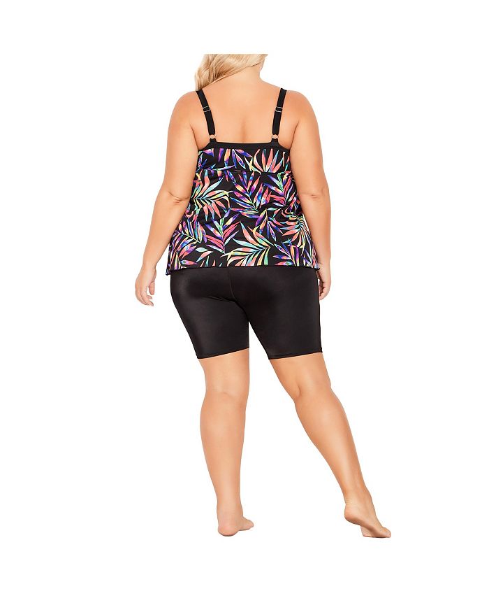 AVENUE Plus Size Hi Waist Swim Short - Macy's