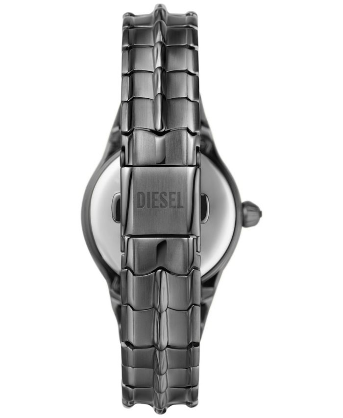 Diesel Women's Vert Three Hand Gunmetal Stainless Steel Watch 32mm - Macy's