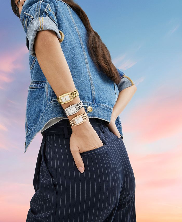 COACH Women's Reese Gold-Tone Stainless Steel Crystal Watch 24mm - Macy's