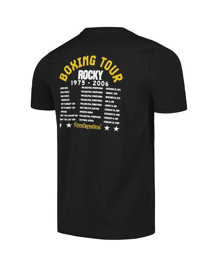 Contenders Clothing Men's Black Rocky Boxing Tour T-shirt - Macy's