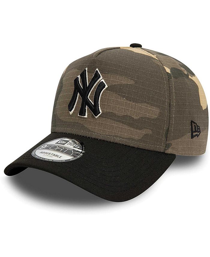 New Era Men's New York Yankees Camo Crown A-Frame 9FORTY Adjustable Hat ...