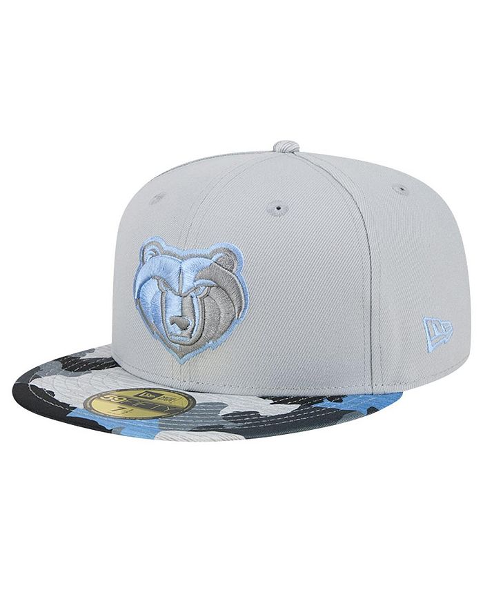 New Era Men's Gray Memphis Grizzlies Active Color Camo Visor 59FIFTY Fitted Hat - Macy's