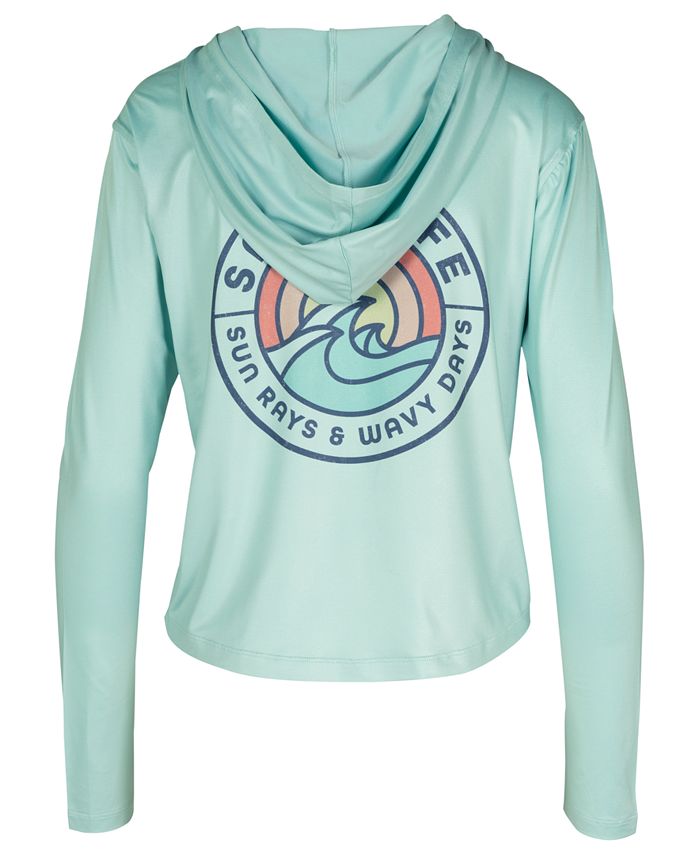 Salt Life Women's Sun Rays Wavy Days Cropped Hooded T-Shirt - Macy's