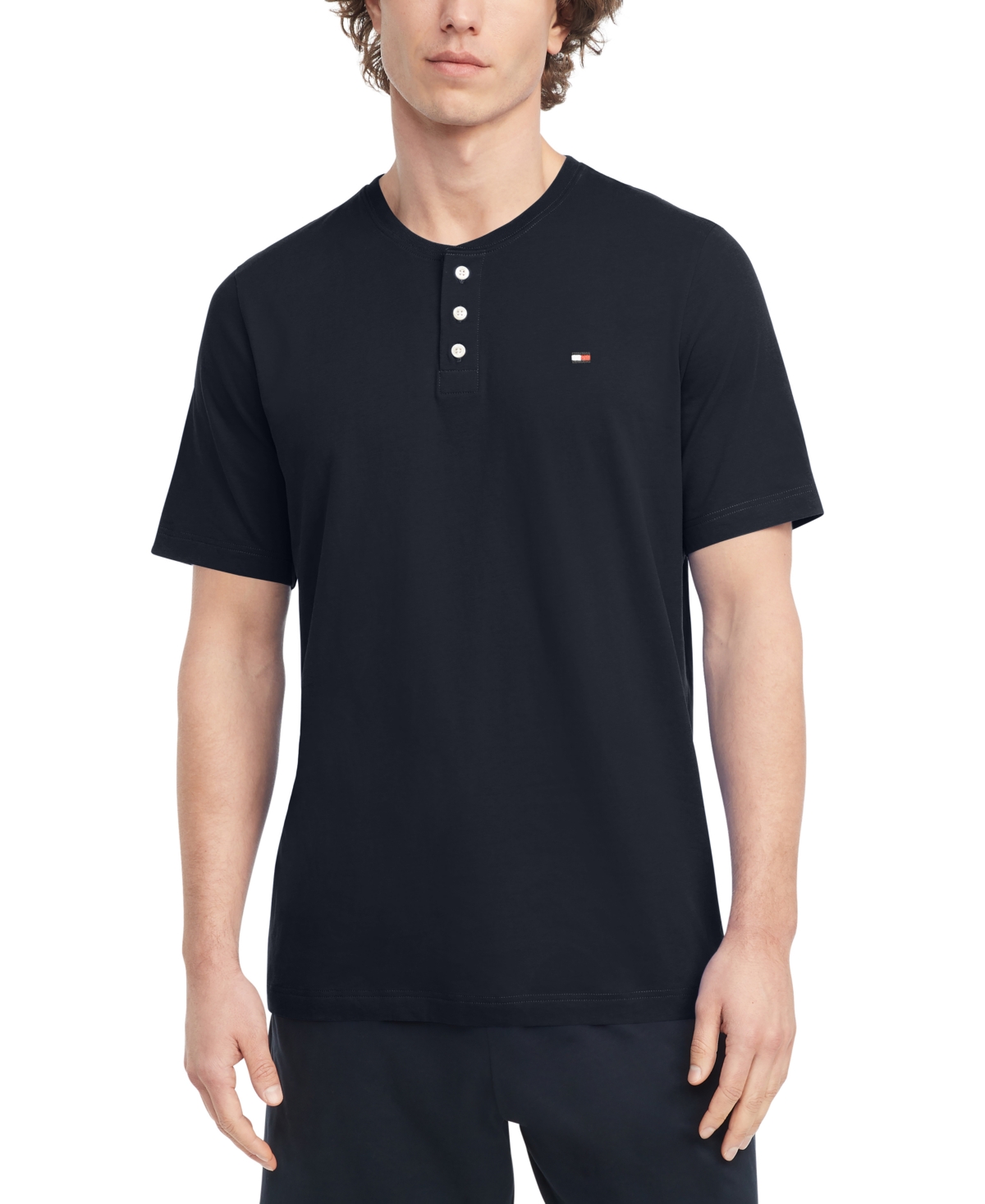 Click here for Tommy Hilfiger Mens Short Sleeve Solid Henley - Na... prices