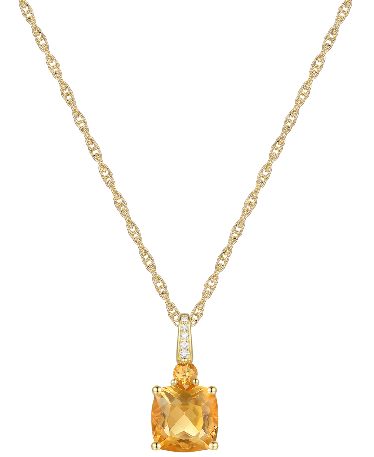 Click here for Lab-Grown White Sapphire Accent Gemstone 18 Pendan... prices