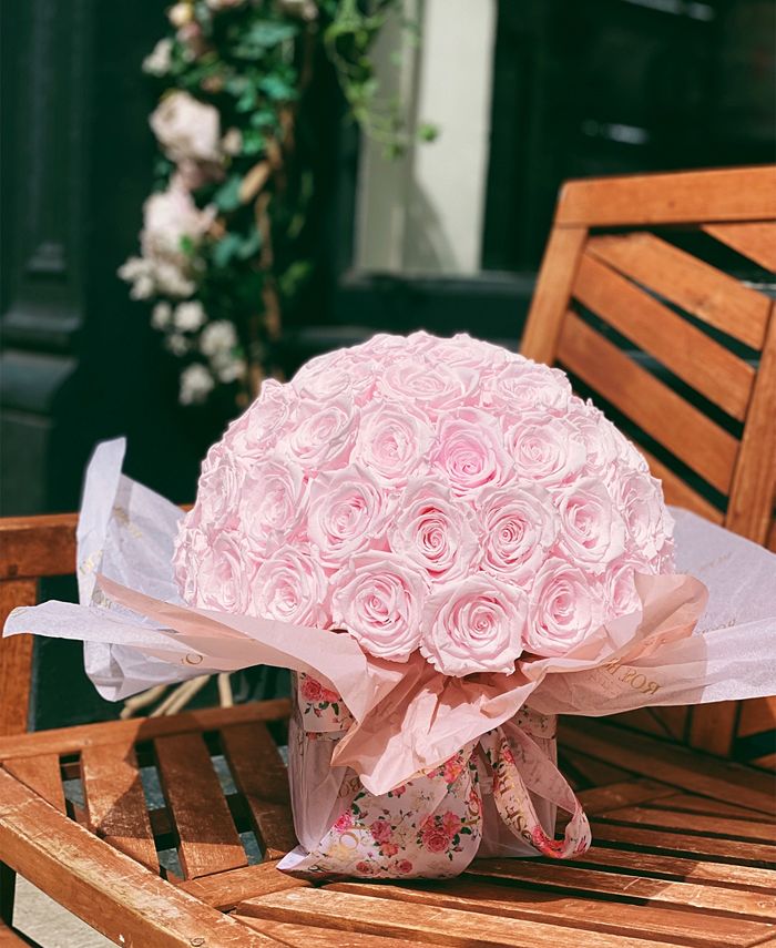 Rose Box NYC RoseBox NYC Half Ball of Light Pink Long Lasting Preserved ...