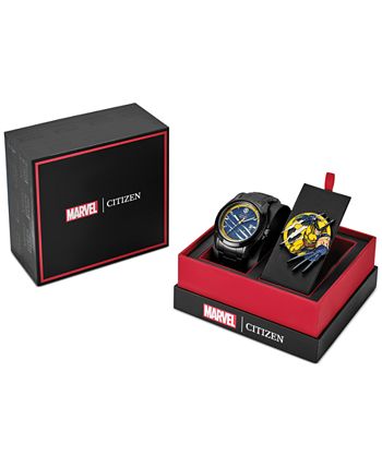 Citizen Eco-Drive Men's Marvel Wolverine Black-Tone Stainless Steel ...