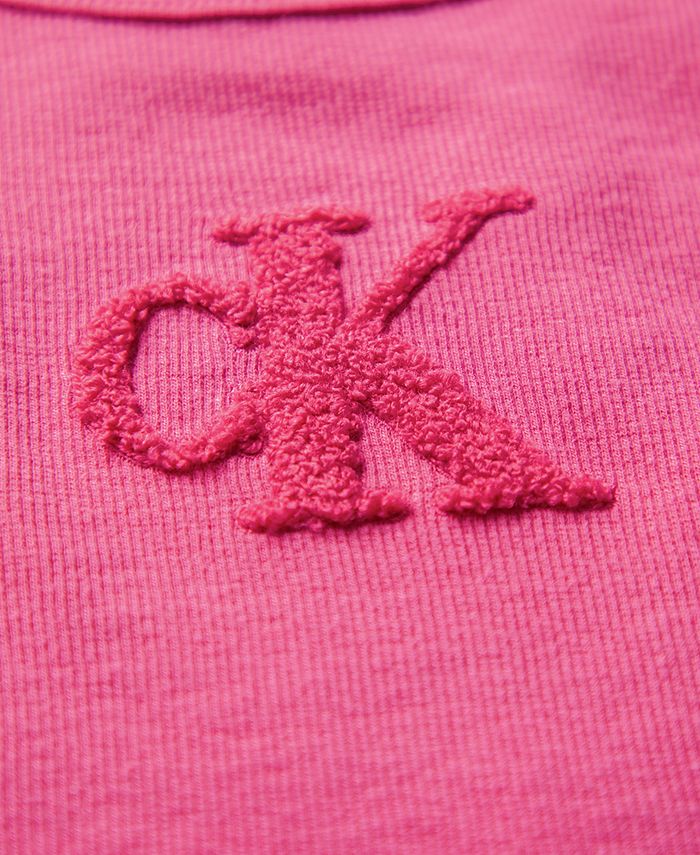 Calvin Klein Big Girls Ribbed Racerback Logo Tank Top - Macy's