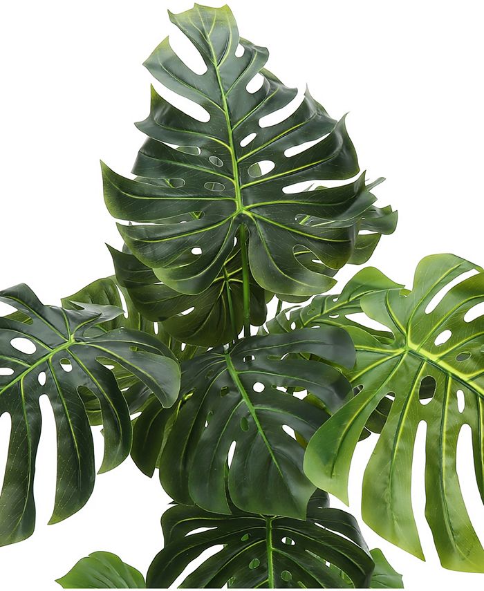 Monarch Specialties 55" Indoor Artificial Floor Monstera Tree with ...