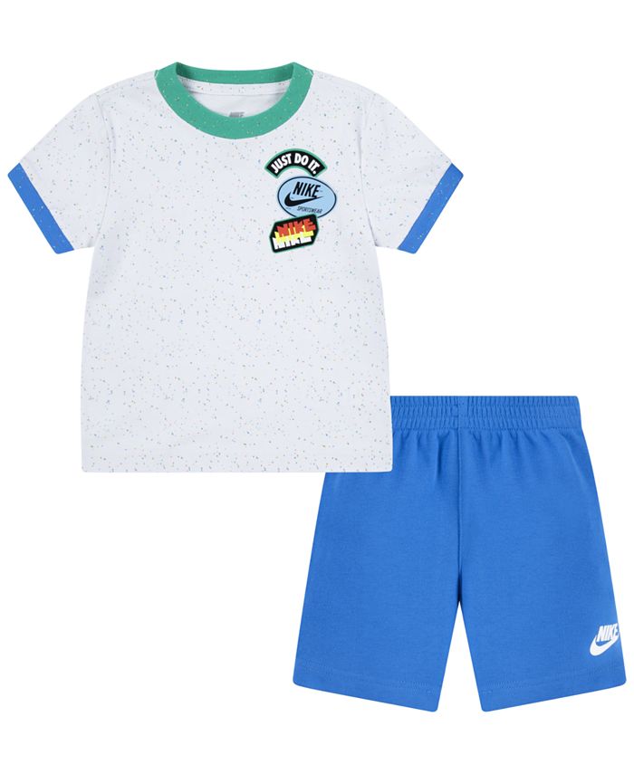 Nike Little Boys Solid Knit Short Set - Macy's