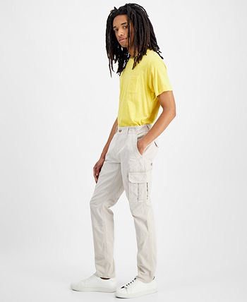 Sun + Stone Men's Garment-dyed Straight-Fit Morrison Tapered Cargo ...