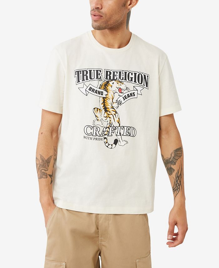 True Religion Men's Short Sleeve Relaxed Tiger Tee - Macy's
