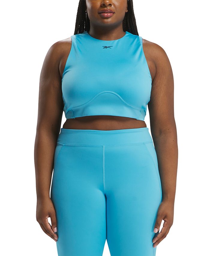 Reebok Plus Size Lux Contour Crop Top - Macy's