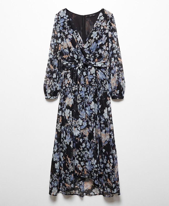 MANGO Women's Flowy Flower Printed Dress - Macy's