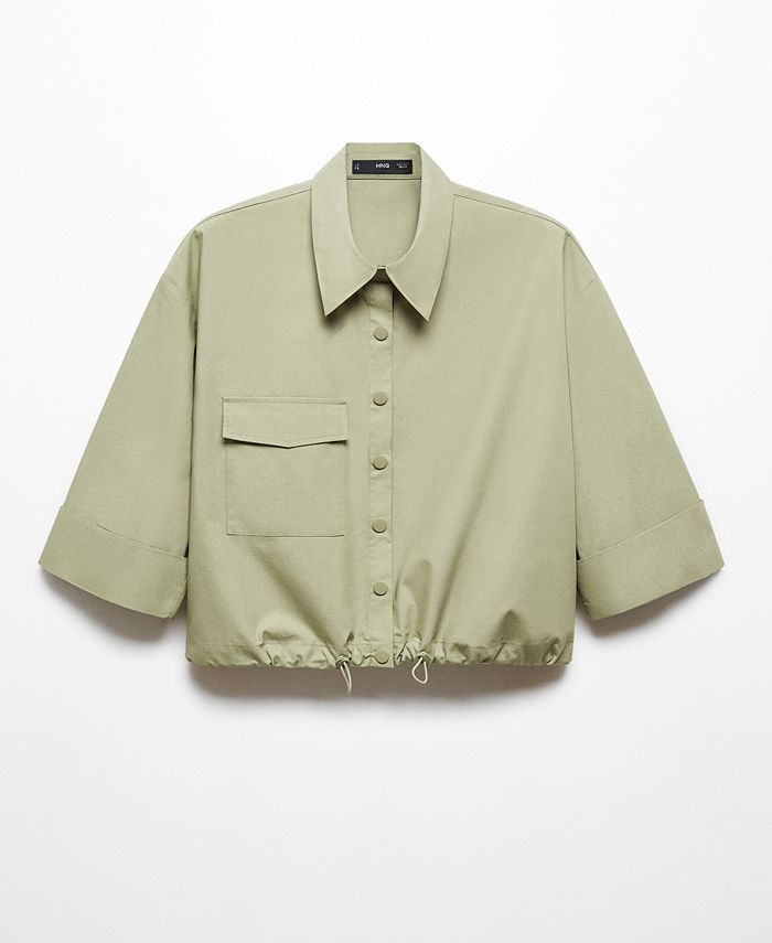MANGO Women's Adjustable Hem Cotton Shirt - Macy's