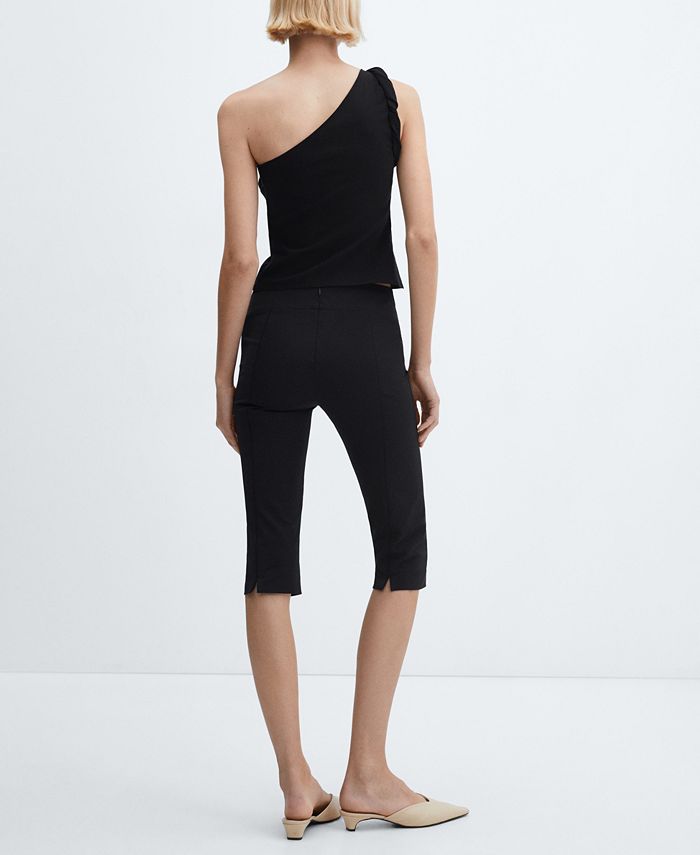 MANGO Women's Asymmetric Ruched Top - Macy's