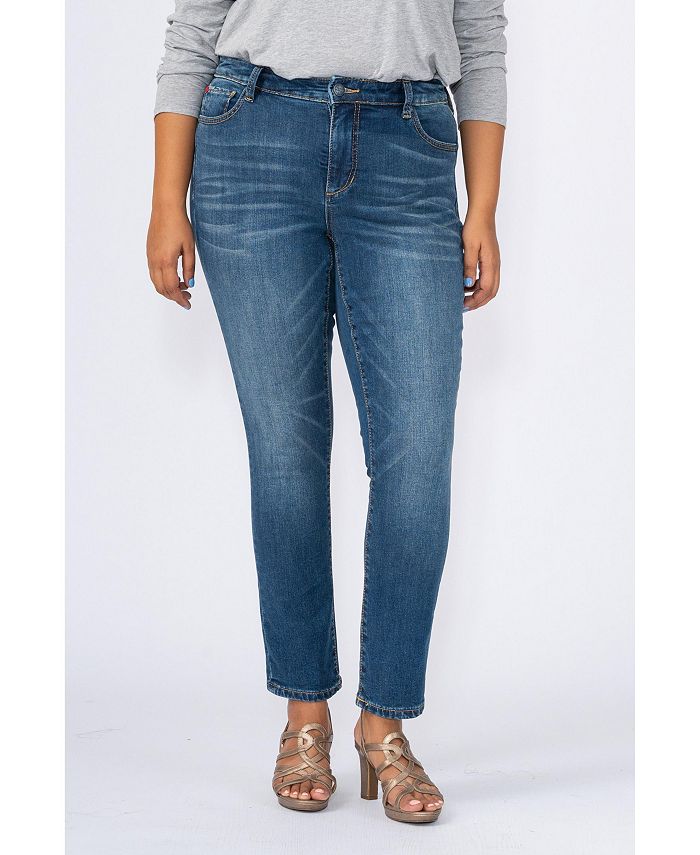 SLINK Jeans Plus Size High Rise Ankle Skinny Jeans - Macy's