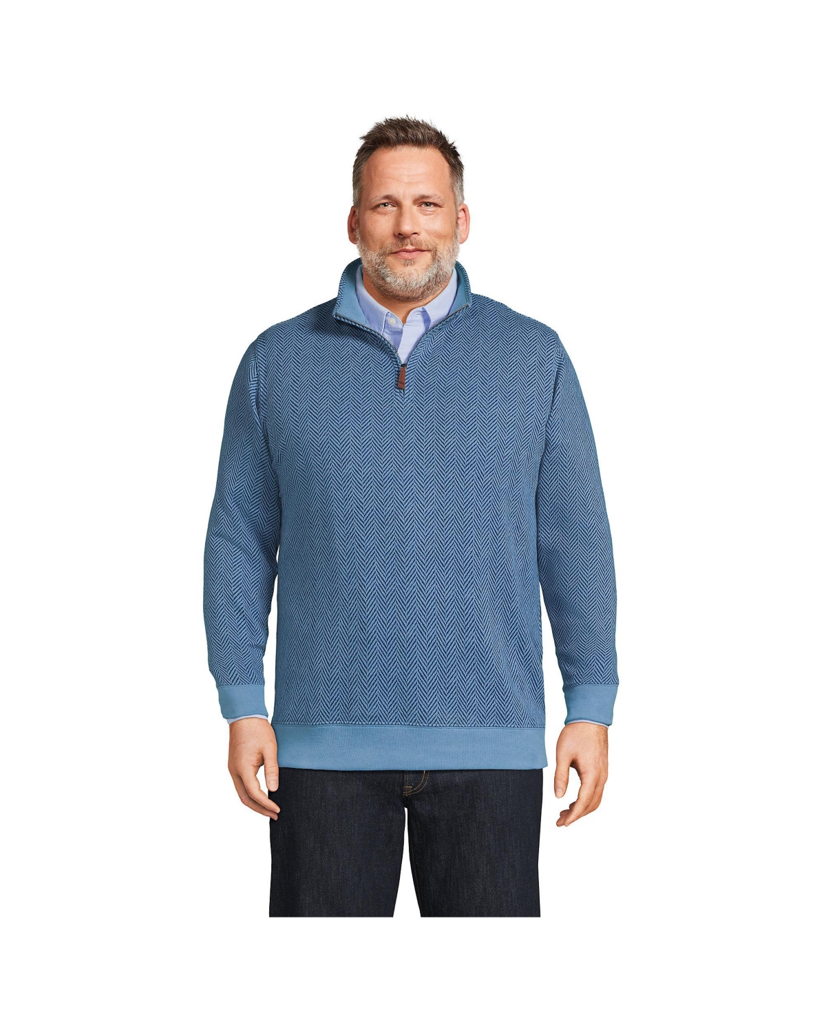 Click here for Lands End Big & Tall Bedford Rib Quarter Zip Sweat... prices