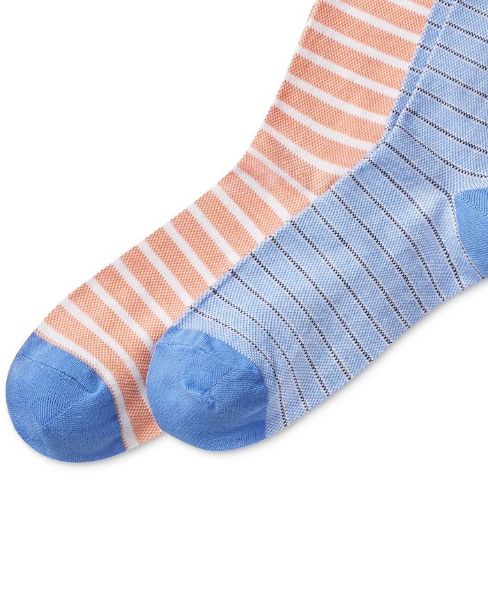 Polo Ralph Lauren Men's 2-Pk. Oxford Striped Slack Socks - Macy's