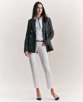 Lauren Ralph Lauren Women's Double-Breasted Bouclé Blazer - Macy's