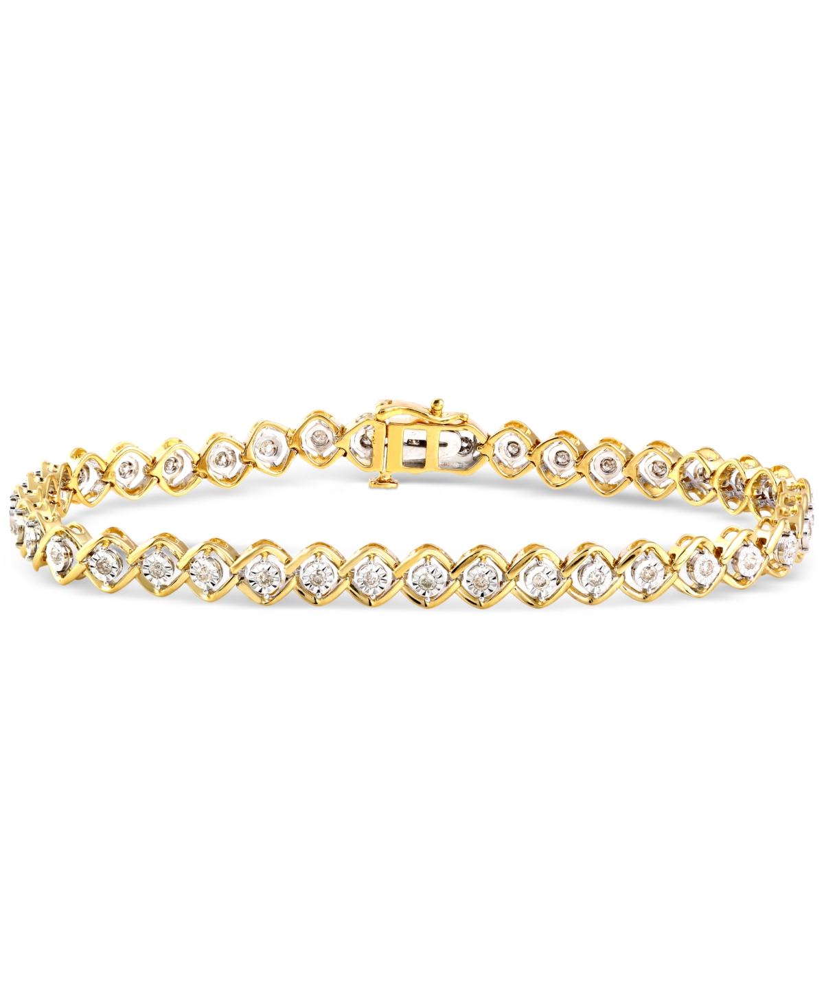 Click here for Diamond Open Link Tennis Bracelet (1/2 ct. t.w.) i... prices