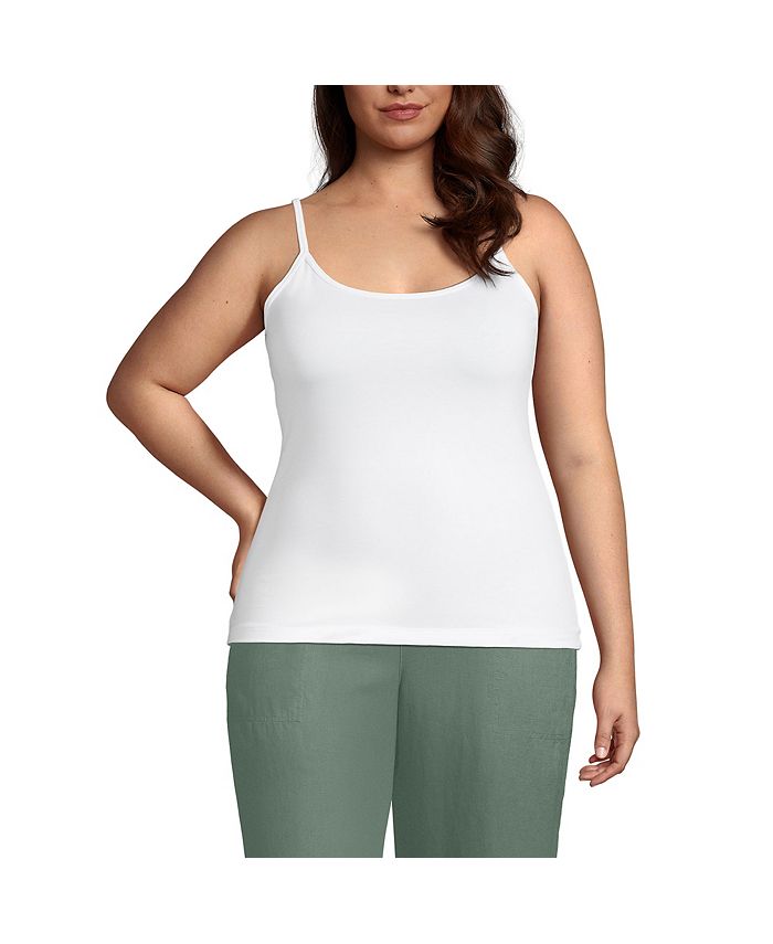 Lands' End Plus Size Supima Cotton Camisole - Macy's
