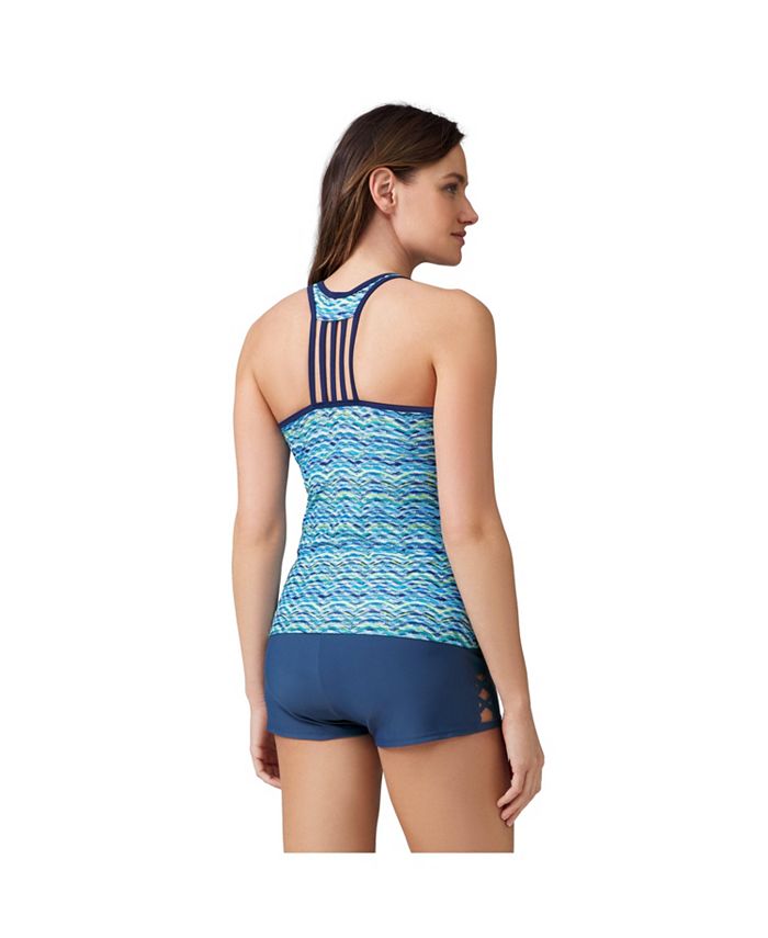 Free Country Women's Lace Up Racerback Tankini Top - Macy's