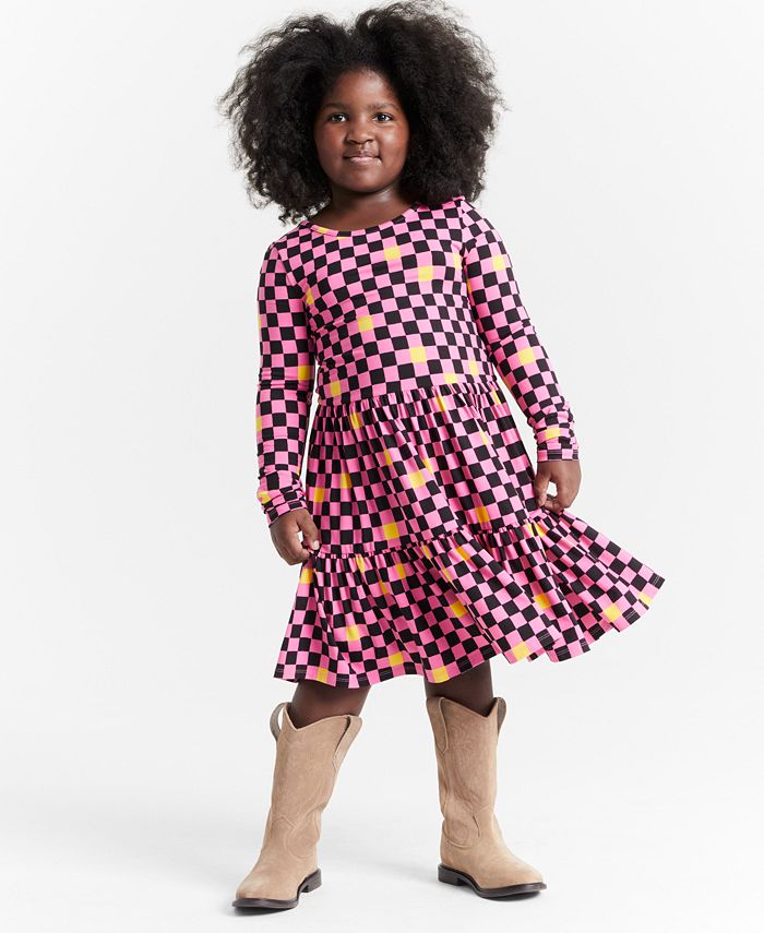 Epic Threads Girls Checkered Skater Dress, Created for Macy's - Macy's