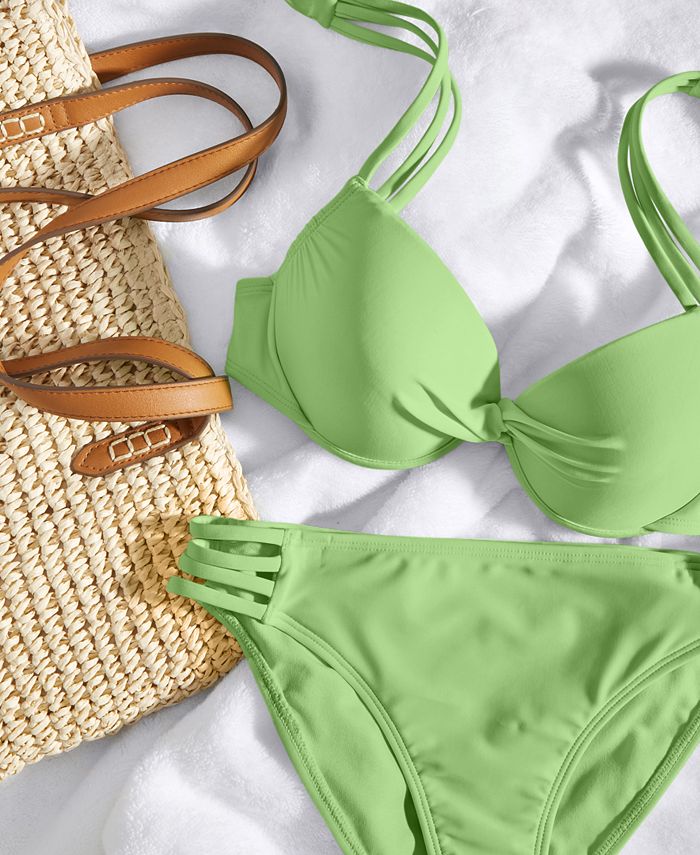 Salt + Cove Juniors' Strappy Underwire Push-Up Bikini Top, Created for ...