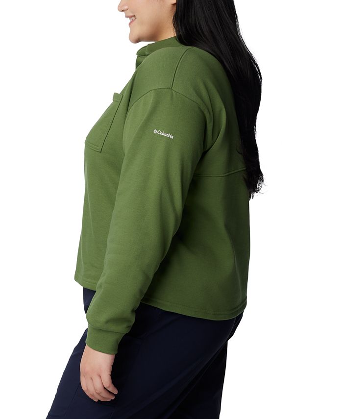 Columbia Plus Size Trek™ Collared Long-Sleeve Top, Created for Macy's ...