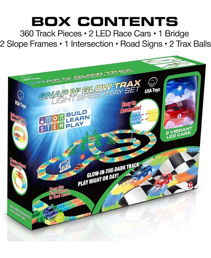 USA Toyz Glow Small Race Tracks and LED Toy Cars - Macy's
