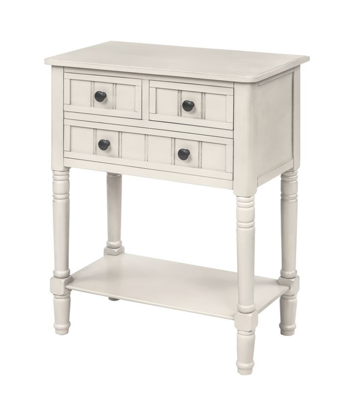 Simplie Fun Narrow Console Table, Slim Sofa Table With Three Storage ...