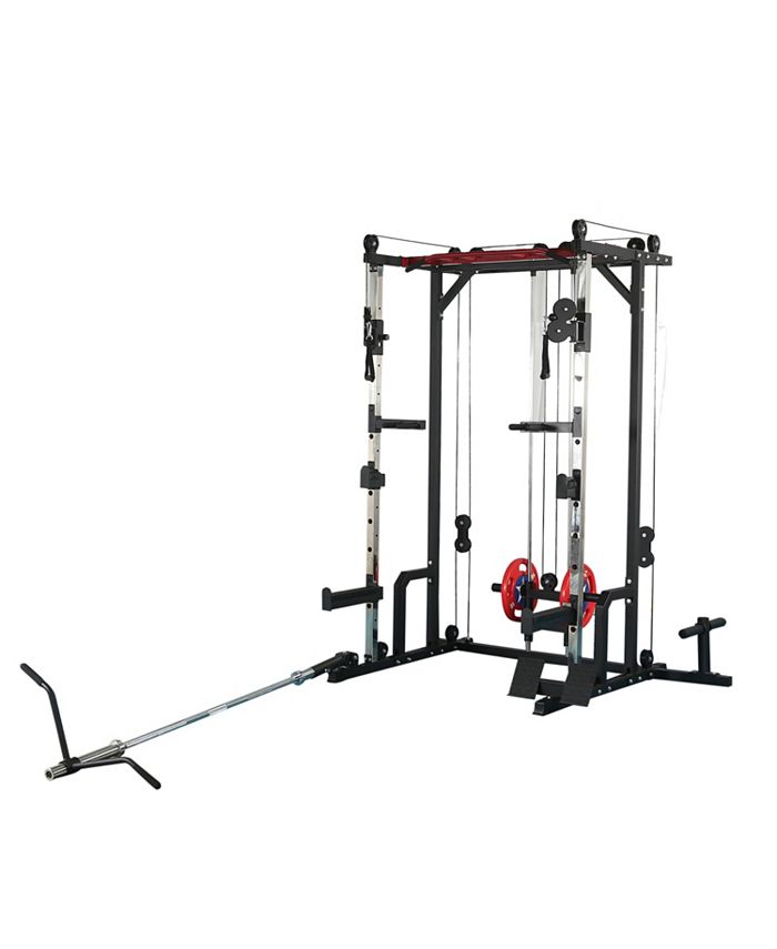 Simplie Fun Power Cage With Lat Pulldown And Weight Storage Rack ...