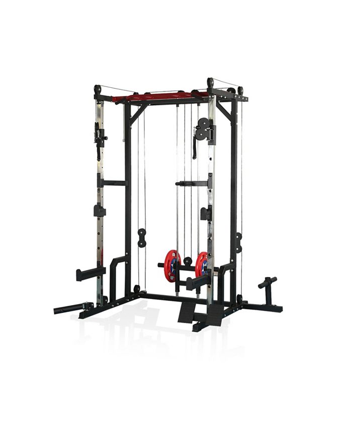Simplie Fun Power Cage With Lat Pulldown And Weight Storage Rack ...