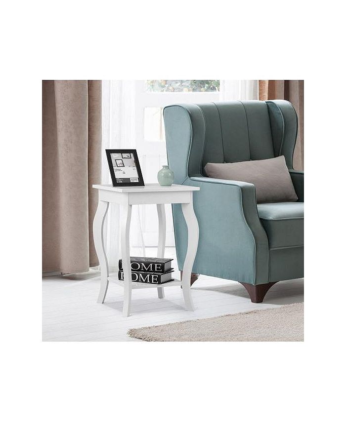 Slickblue Accent Side End Coffee Table with Storage Shelf - Macy's