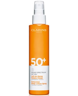 Clarins Sunscreen Body Lotion Spray Broad Spectrum SPF 50+, 5 oz. - Macy's