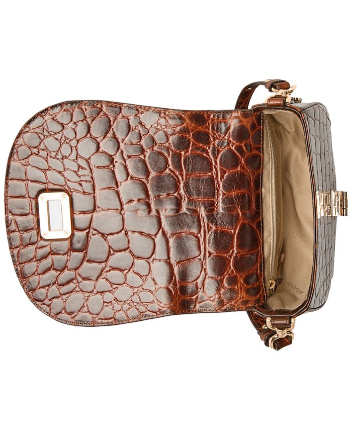 Brahmin Briar Pecan Edgewater Mini Leather Crossbody - Macy's