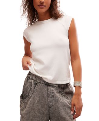 Free People Women's Riley Cotton Raglan-Sleeve Top - Macy's