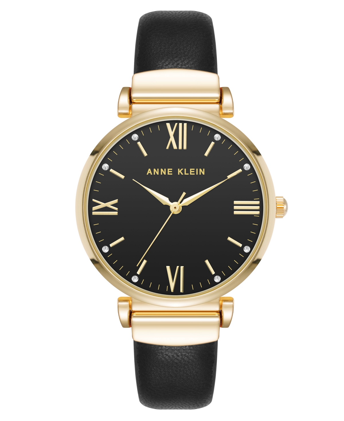 Click here for Anne Klein Womens Quartz Black Leather Band Watch... prices