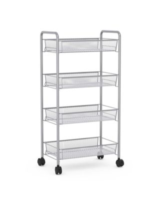 Slickblue 4 Tier Storage Rack Trolley Cart - Macy's