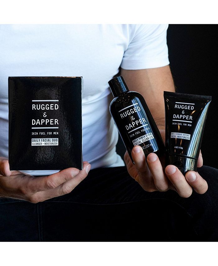 Rugged & Dapper Daily Duo Skincare Set for Men | Includes Age + Damage Defense Moisturizer ...