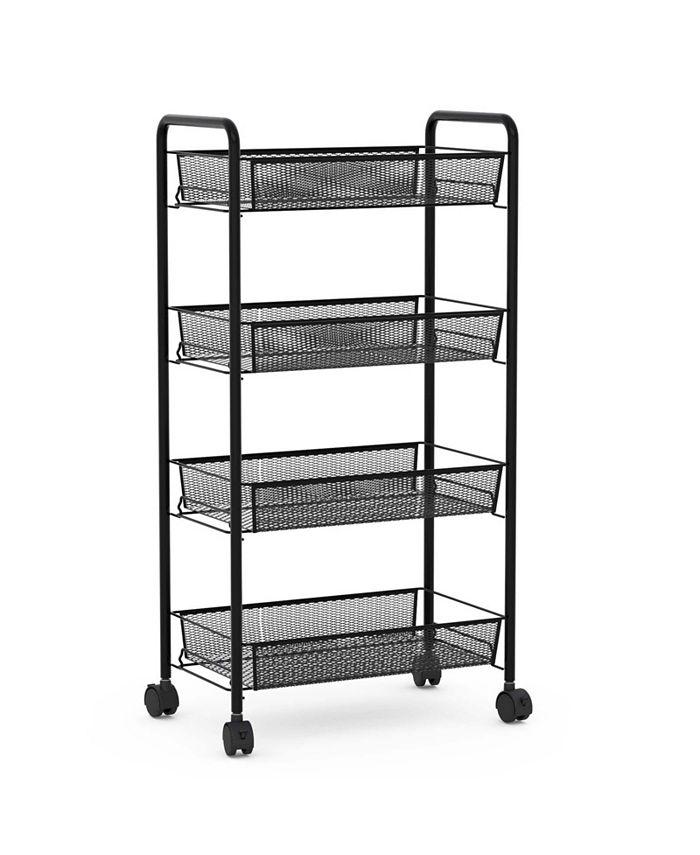 Slickblue 4 Tier Storage Rack Trolley Cart - Macy's
