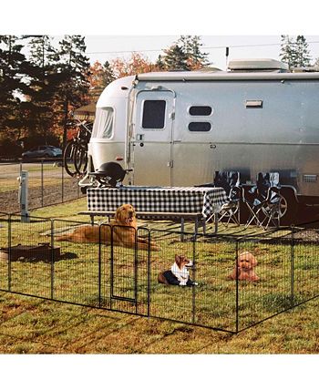 Yescom Dog Playpen 24 Panels 47 inch Height Heavy Duty Outdoor Indoor ...