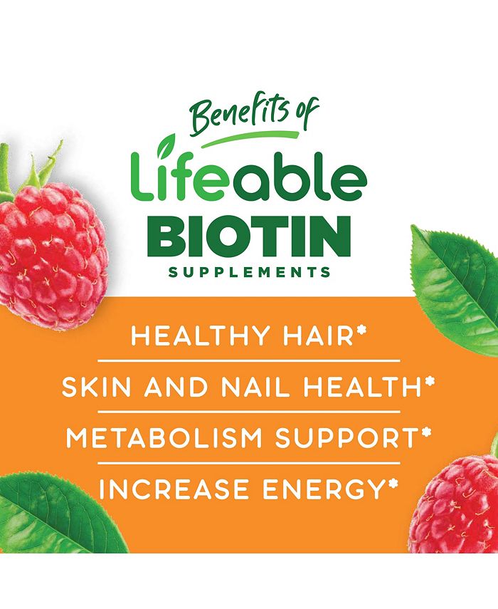 Lifeable Biotin for Kids Gummies - Hair Skin And Nails Growth - Great ...