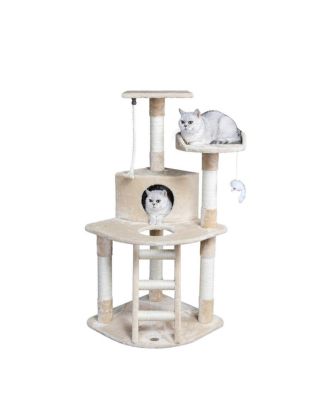 Go Pet Club F06 48 in. Classic Cat Tree Condo with Sisal Covered Posts ...