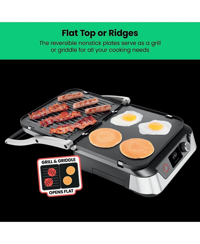 Chefman 5 in 1 Panini Press Grill w/ Reversable Non-Stick Plates, Opens ...