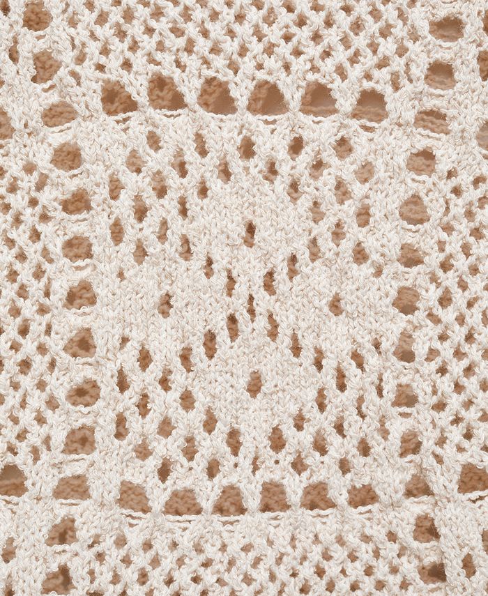 MANGO Women's Openwork Details Crochet Sweater - Macy's