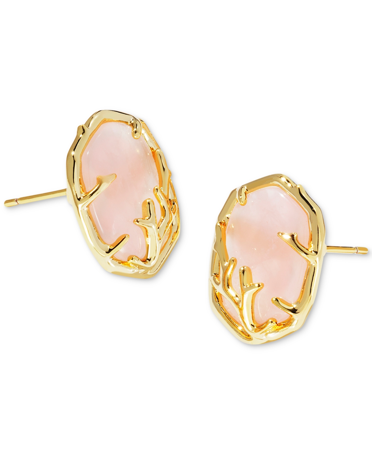 Click here for Kendra Scott 14k Gold-Plated Framed Stone Stud Ear... prices
